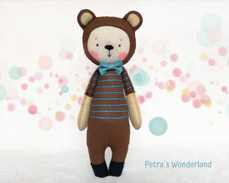 Teddy Bear Sam - PDF sewing pattern and tutorial – Petras Wonderland