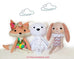 Set of 3 Woodland Friends Bunny, Bear and Fox - PDF sewing patterns and ...